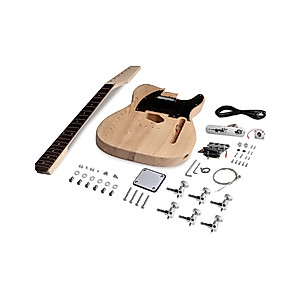 Fistrock DIY Electric Guitar Kit Beginner Kit 6 String Right Handed with Ash Body Hard Maple Neck Rosewood Fingerboard Chrome Hardware Build Your Own Guitar.
