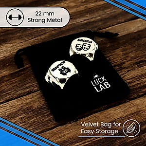 Luck Lab Date Decider Dice - Date Night Dice with Velvet Storage Bag (Dinner & A Movie Decider Dice)
