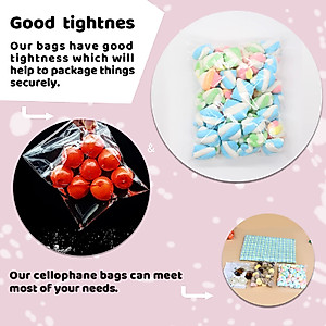 600PCS Clear Resealable Self Adhesive Cello Bags with 4 Sizes 3.5×5, 4×6, 5×7, 6.3×6.3 inch Great for Packaging Cookies, Bakery, Candies, Dessert