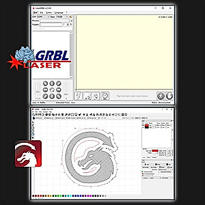 Genmitsu Jinsoku LC-60A 5.5W Laser Engraver Cutter with Air Assist System, 24-in x 24-in Large Laser Engraving Cutting Machine for Wood, Emergency Stop, Dual Y-axis Motors