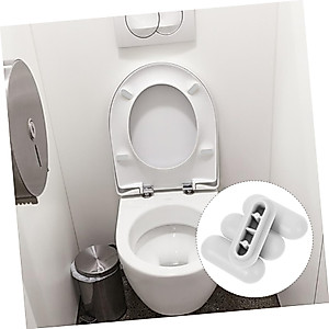 OSALADI 4pcs Toilet Seat Gasket Bidet Bumpers Toilet Riser Toilet Lid Gaskets Non-skid Toilet Gaskets Toilet Seat Bumper Toilet Parts Toilet Seat Silicone Buffers Plastic Light Grey