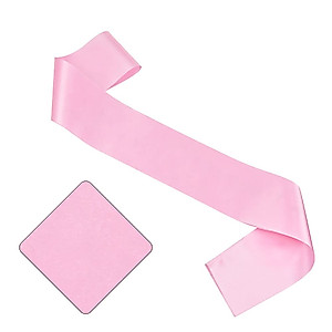 GDTO8820 CoolerthingsDG, 4 Pcs Blank Satin Sashes Plain Sashes Party Accessory for Graduation Wedding Party, Satin Sashes Pageant, Make Your Own Sashes, Pink Party Plain Pageant Sashes(Pink)