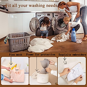 6 PCS Mesh Laundry Bags Set for Delicates, Durable Zipper Machine Washable Laundry Storage Bags Travel Storage Organize Bag for Undergarments, Bra, Blouses & Sweaters, Socks