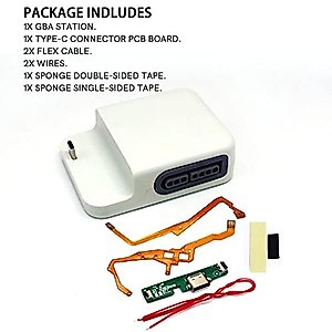 HISPEEDIDO 2 in 1HDMI Dock Kits Station Compatible with GBA, Type-C Power Supply Adapter for GBA Gameboyadvance (Support Mini NES/SNES)