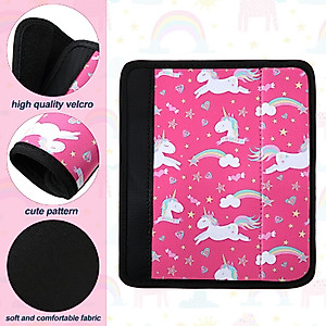 4 Pieces Kids Car Seat Belt Cover Safety Car Seat Belt Pad Cushion Shoulder Protector for Baby Boys Girls Children, Mermaid and Unicorn