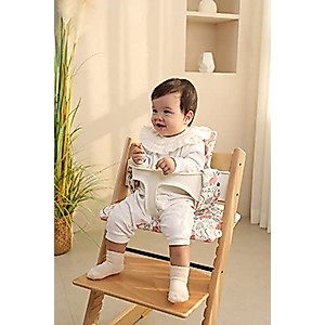 Gembebe Polyester Waterproof Cushion Set Compatible with Stokke Tripp Trapp High Chair (Dino Friends)