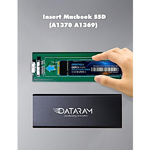 Dataram External SSD Enclosure for The for 11" & 13" MacBook Air Late 2010 Mid 2011 /A1370 A1369