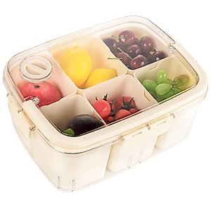 Artendjoon Kitchen Organizers and Storage, Food Storage Containers with Lids, Meal Prep Containers Reusable, Organization and Storage, Snack Box, Fridge Organizer, Snackle Box Container, Serving Tray