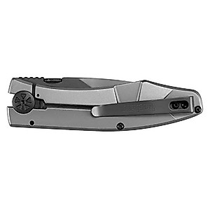 Kershaw Innuendo Pocketknife; 3.3 Inch Drop Point Stainless Steel Blade with Titanium Carbo-Nitride Coating, Manual Open, Frame Lock, Reversible Pocketclip, Perfect Every Day Carry (3440)