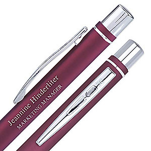 Custom Laser-Engraved Metal Ballpoint Gel Ink Pens - Free Personalization - Great for Birthdays, Anniversaries, Graduations, Holidays, and Thank You Gifts