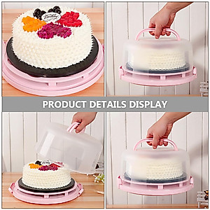 UPKOCH Clear Cake Carrier Cake Container Birthday Cake Case Cake Carrying Case Handheld Cake Case 10 Inch Cake Carrier Multi-function Cake Case Round Cake Carrier Cake Packing Holder