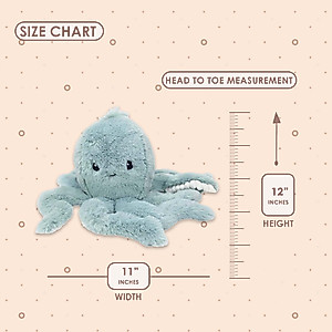 MON AMI Oda The Octopus Stuffed Animal Toy – 11”, Octopus Plush, Use as Toy or Nursery Room Décor, Great Gifts for Kids of All Ages, Ocean Animals