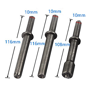 Titoe 7 Pcs Heavey Duty Smoothing Pneumatic Air Rivet Hammer Chisel Bits Tools Kit with Spring