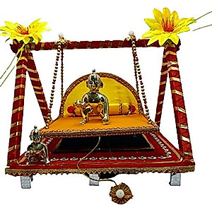 Handmade Premium Quality Ladu Gopal Ji Jhula, Janmashtami Jhula, (0 to 5 Size)