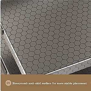 SLDMJFSZ Under Sink Organizer, 5 Tier Double-Sided Storage Thickness Cabinet Basket Storage Rack,Spice Rack for Bathroom Kitchen,Gun Gray,5 Tier