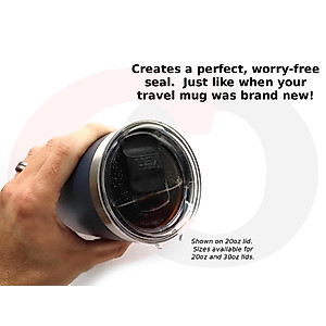 Captain O-Ring – Replacement Lid Seal Gaskets for Yeti Stainless Steel Insulated Tumbler Mugs (3 Pack) [30 oz Lid Size]