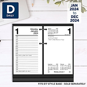 AT-A-GLANCE 2024 Daily Desk Calendar Refill, 3-1/2" x 6", Standard, Financial (S1705024)