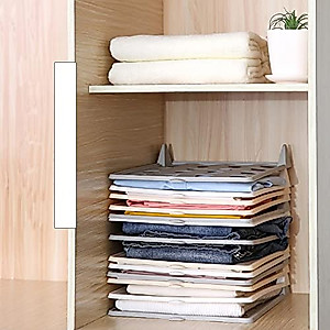 ZWMBYN 10Layer Clothes Organizer Tray, T-Shirt Folding Board, Closet Organizers Board Wardrobe Shelf Dividers Closet Organizers for Pants Clothes