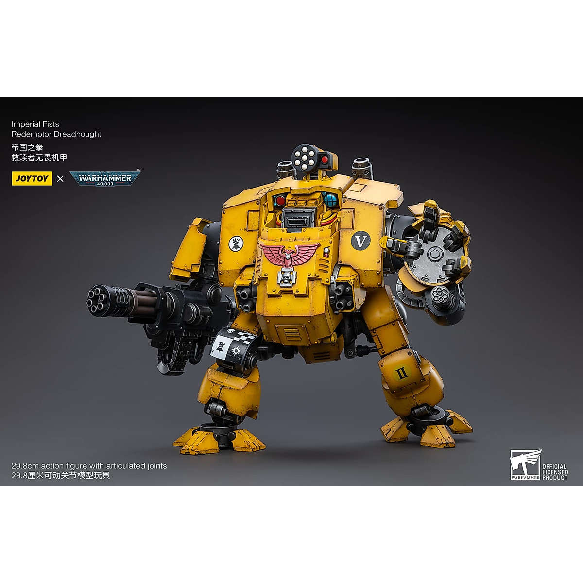 BLOOMAGE JOYTOY (BEIJING) TECH Warhammer 40k: Imperial Fists Redemptor Dreadnought 1:18 Scale Figure