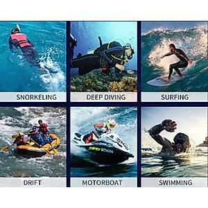 Xinsy Women's 5MM Neoprene Hooded Wetsuit Full Body Warm Padded Knee Pads Front Zipper Diving Suit for Spearfishing,Scuba, Stand-Up Paddle Boarding,S