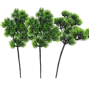 Artificial Pine Needles Pine Branches Green Leaves Spray Fake Greenery for Garland Wreath Christmas Embellishing Garden Wedding Home Outdoors Decorations (5)