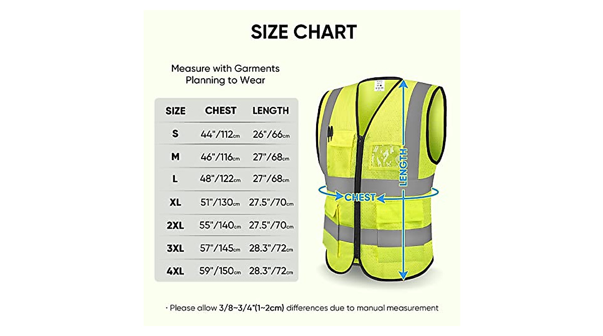 TICONN High Visibility Safety Vest - ANSI Compliant