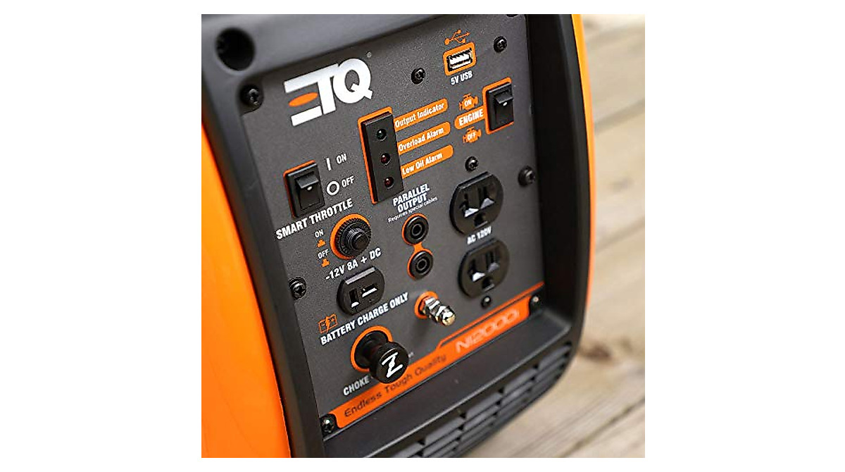 ETQ Tough Quality Portable Generator 2000W Quiet & CARB Compliant