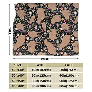 Putxubio Capybara Blanket Capybara Gifts Animal Lover Capybara Plush Birthday Decoration for Girls Boys Kids Blanket for Bedroom Couch Sofa Bedroom Camping Travel Women Men, 40"x50"
