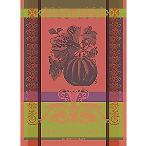 Garnier Thiebaut Vanille Bourbon French Jacquard Kitchen Towel 22"x30", Cotton