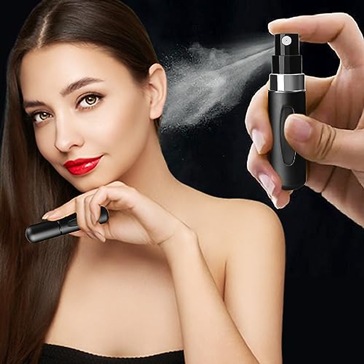 Perfume Travel Refillable Mini Spray Bottles travel size bottles Perfume refill bottle travel Atomizer Dispenser Essentials For Women Mens Small Mister Spray Bottle For Travel Accessories 5ml/0.2oz…