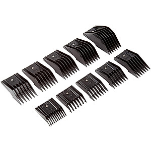 Oster A5 Dual Speed Grooming Clipper with Detachable Cryogen-X Blades #10 and #7F 7 Piece Universal Combs Guides Set