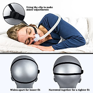 Airfit N30 P10 Headgear Straps Fully Adjustable CPAP Replacement Supplies Upgraded Headgear Straps for Resmed Airfit P10 N30 Airsense 10 Nasal Pillow Mask - 2 Pack Black