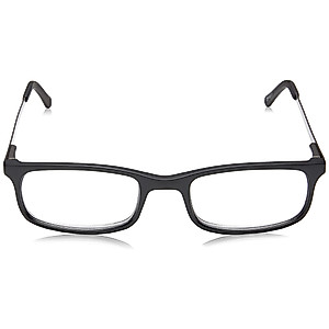Foster Grant mens Kramer E.readersÂ™ Glasses Reading Glasses, Matte Black/Transparent, 51 mm US