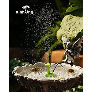 Solar Fountain Kit with Panel, 1.8W Solar Water Pump with 8 Petals Nozzles, Floating Solar Water Fountain Pump for Bird Bath, Pond, Garden and Fish Tank Pond