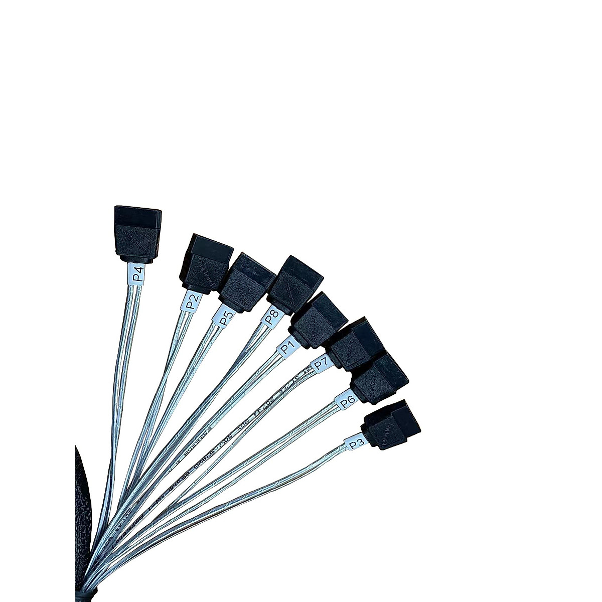 DiliVing 𝐃𝐢𝐋𝐢𝐧𝐤𝐞𝐫 𝐒𝐥𝐢𝐦𝐒𝐀𝐒 X8 to 8*𝐒𝐀𝐓𝐀,𝐒𝐅𝐅-𝟖𝟔𝟓𝟒 74P to 8*𝐒𝐀𝐓𝐀 7P, SlimSAS Host/RAID to SATA Target HD, 85CM Cable