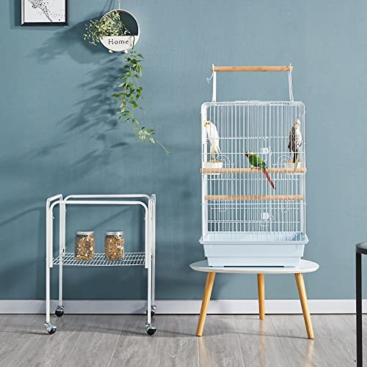 Yaheetech Large Parakeet Bird Cages for Small Parrots Green Cheek Conure Lovebirds with Wooden Perches and Slide-Out Tray