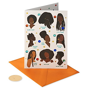 Papyrus Birthday Card for Her - Illustrated by Sarah Dahir (Hair, However You Rock It)