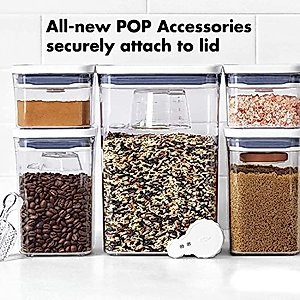 OXO Good Grips POP Container - Airtight Food Storage - 2.3 Qt Square (Set of 4) for Spaghetti and More