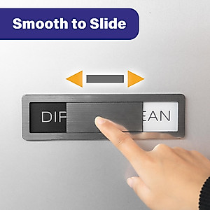 Dishwasher Magnet Clean Dirty Sign - Stainless Steel Dishwasher Magnetic Sign - Clean & Dirty Dishwasher Slider Easy to Indicator - Kitchen Gadgets