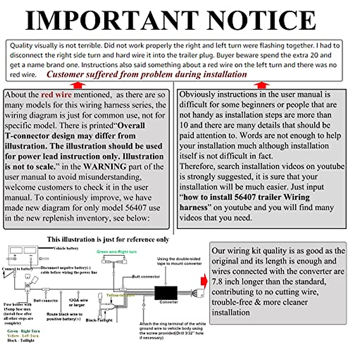 LEQUDUO 12V 56407 4-Pin Trailer Towing Wiring Harness 118786 17275.04 with Upgraded Circuit Protected HD ModuLite, Compatible with Jeep Wrangler Jl 2018-2022 and Jeep Gladiator 2020-2022