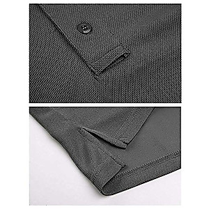 CRYSULLY Summer Pullover Tactical T-Shirts for Men Short Sleeve Military Polo Shirt Outdoor Shirt Grey