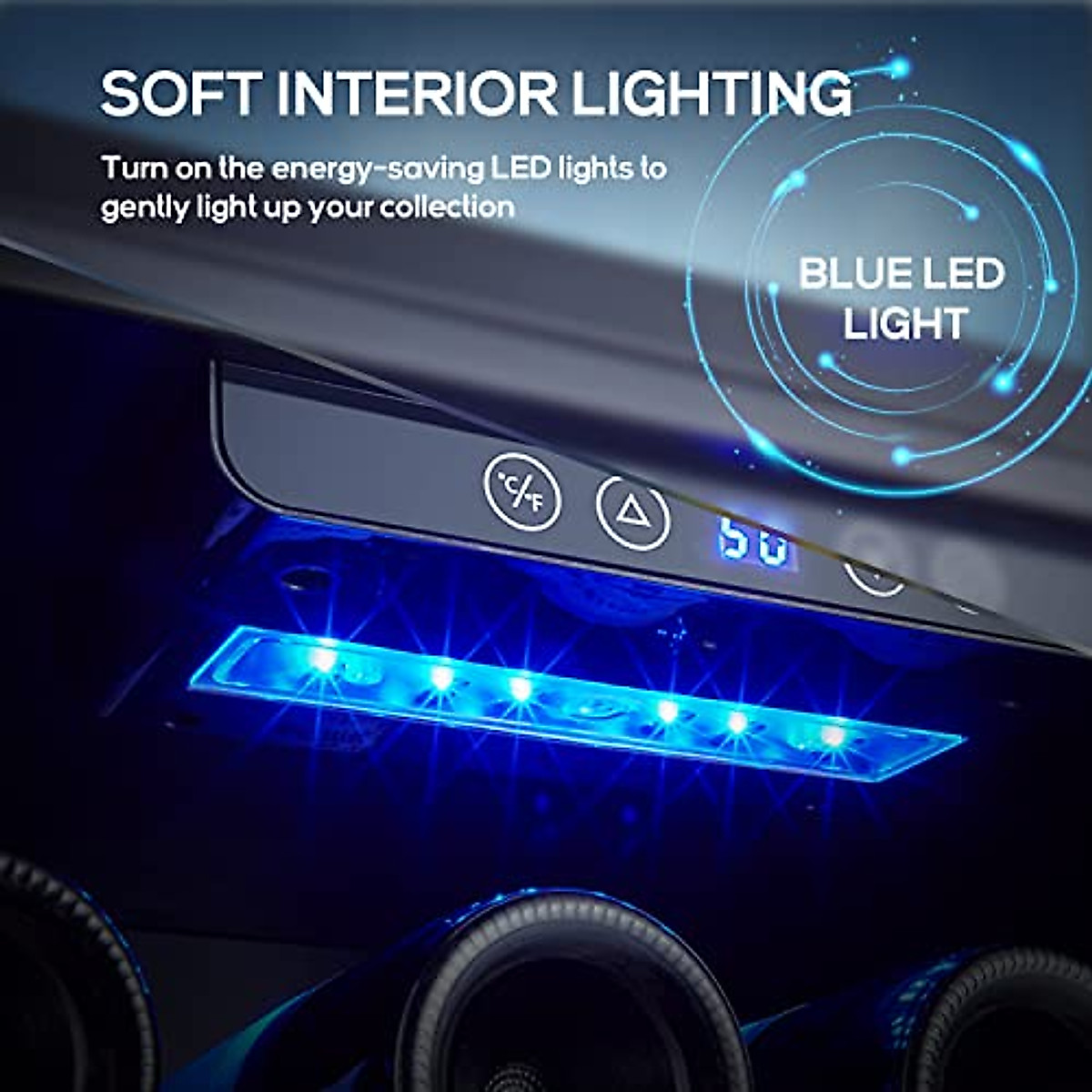 Kalamra KRC-52SZF 4.2 Cu.ft 50 Bottle Single Zone Wine Refrigerator with S/S Door and Handle