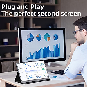 Portable Monitor 4K - 15.6inch UHD 3840×2160 100% sRGB USB-C Mini HDMI External Second Monitor Portable IPS Screen Computer Display with Speakers for Laptop MacBook Switch PS5/4 Xbox