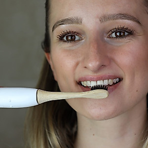 Bamboo Electric Toothbrush Replacement Heads - Compatible with Philips Sonicare Toothbrush - Soft Bristle Natural Charcoal Toothbrush Heads Refill - (Pack of 4) by Pure Earth Essentials