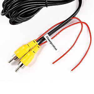 Chuanganzhuo RCA Video Cable, CAZBC13 CAR Reverse Rear View Parking Camera Video Extension Cable with Detection Wire (6m/19.7ft)