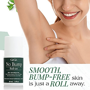 GiGi No Bump Roll-on Skin Smoothing Gel, Post-Wax and After-Shave Skin Care, Quick and Easy, 2 oz. 1-pc
