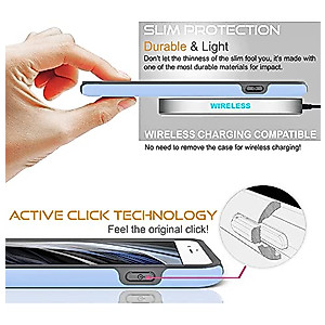 TEAM LUXURY iPhone SE Case 2022/2020, iPhone 8/7 Case, [Ultra Impact Resist] Shockproof Rugged Protective Case for Apple iPhone SE/8/7 Phone Case Cover 4.7", (Serenity Blue/Gray)