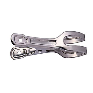 DOITOOL Clothespins, 6Pcs Stainless Steel Pinch Windproof Washing Rod Scissors Laundry Clothes Hanger Sustain Pinch Strong Medium Veranda Handrail Pinch Sheet Clips (Medium Opening Clips)