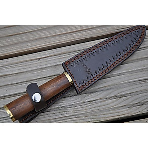 Perkin Knives - Custom Handmade Damascus Hunting Knife - Beautiful Boning Knife