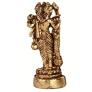 Purpledip Rare Miniature Statue Dattatreya (Brhma-Vishnu-Shiva): Holy Trinity of Hindu Gods, Unique Collectible Gift (11169)